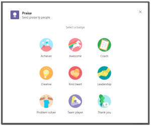 Praise message badges in Microsoft Teams chat and channels - Tom Talks